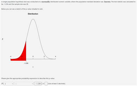 Solved A Single Population Hypothesis Test Was Conducted On Chegg