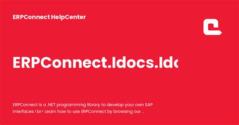 Erpconnect Idocs Idoc Erpconnect Helpcenter