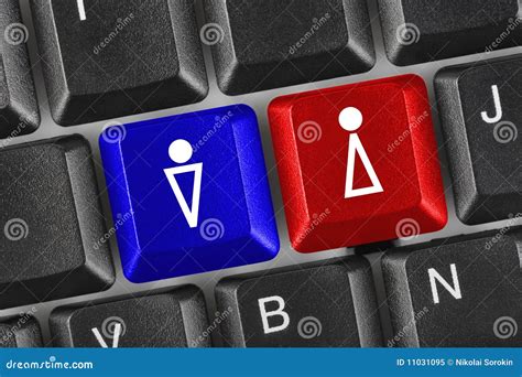 Keyboard With Man And Woman Keys Stock Image Image Of Restroom Keypad