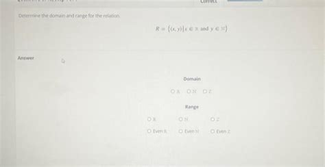 Solved Determine The Domain And Range For The Relation [