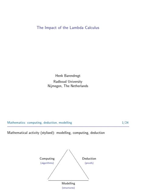the impact of the lambda calculus theorem physics and mathematics