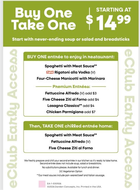 Olive Garden Coupons And Coupon Codes For May 2026