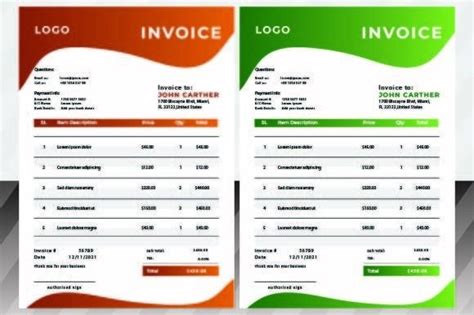 Invoice Excel Designs Graphics