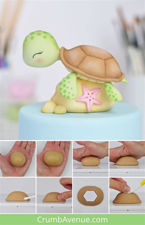 How To Make A Cute Fondant Turtle Tutorial With Templates Artofit