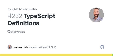 typescript definitions · issue 232 · robotwebtools roslibjs · github