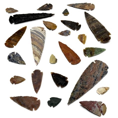 Hand Crafted Agate Arrowheads Traditional Bow Making Arrowheads