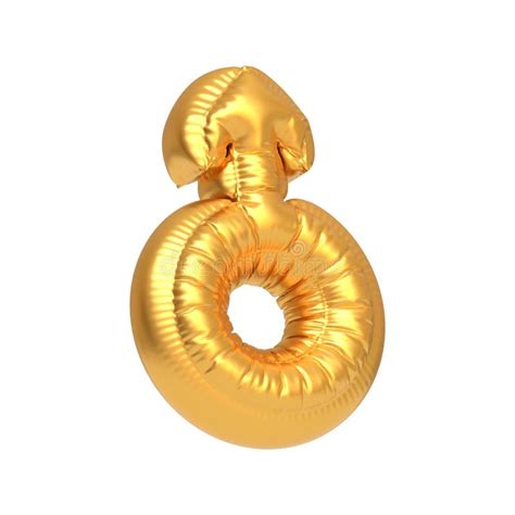 Gold Balloon In Female Gender Symbol Shape Stock Illustration