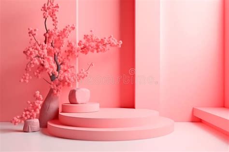 pink backdrop for podium display vibrant background for podium display