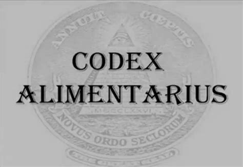 Codex Alimentarius Lecture By Ian R Crane October 2007 St Johns Church Totnes Devon England