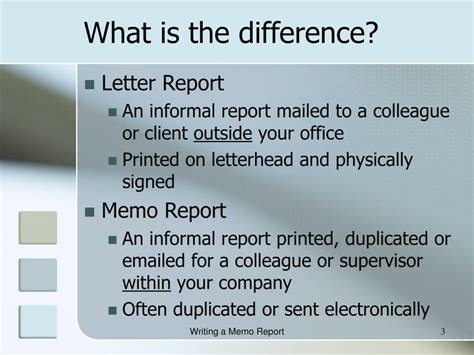 PPT Writing A Letter Or Memo Report PowerPoint Presentation Free Download ID