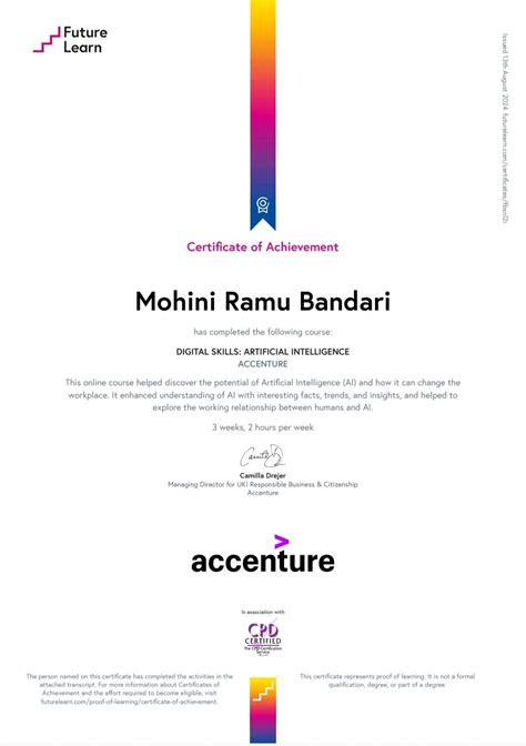 Excited To Share That Ive Completed The Digital Skills Artificial Intelligence Course From
