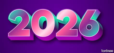 2026 Text Effect And Logo Design Number