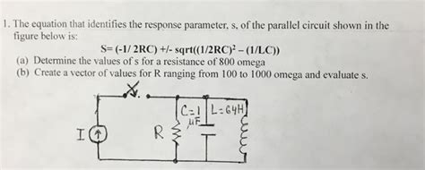 solved the equation that identifies the response parameter