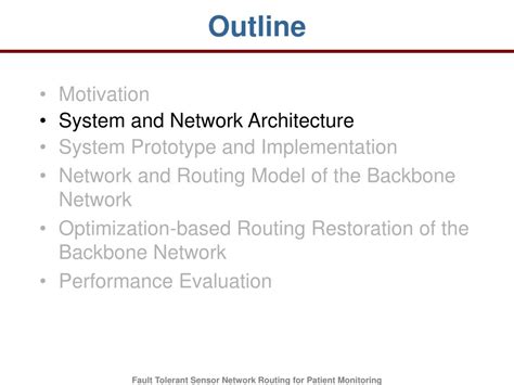 PPT Fault Tolerant Sensor Network Routing For Patient Monitoring PowerPoint Presentation ID