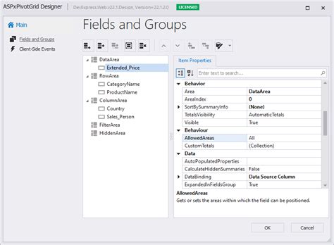Lesson 1 Bind A Pivot Grid To An Mdb Database Aspnet Web Forms