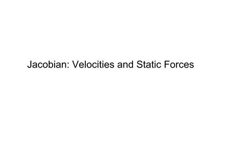 pdf jacobian velocities and static forces dokumen tips