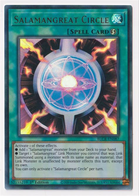 Salamangreat Circle Ultra Rare Blcr En087 Yu Gi Oh Single Card