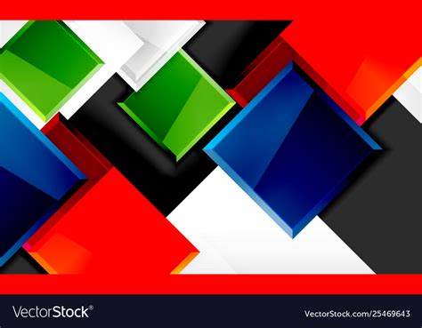 Colorful Square And Rectangle Blocks Background Vector Image