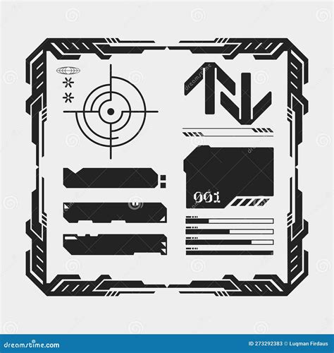 Hud Futuristic Frame Border Game Swag Elements Pack Panel Cyber Sci Fi Icon Symbol Cyberpunk