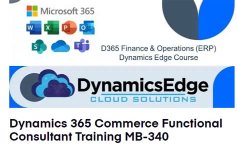 Dynamics 365 Commerce Functional Consultant Training Mb 340 May 2023 Dynamics Edge
