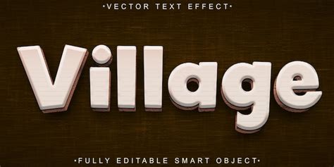 Premium Vector Wooden Village Farming Vector Fully Editable Smart