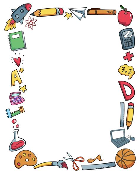 Preschool Border Frame 10 Free Pdf Printables Printablee Clip Art Borders Free School