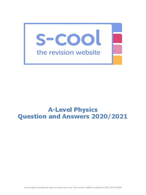 A Level Physics Question And Answers 20 20 2021 Pdf Capacitor Orbit