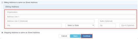 Adding A Billing Address