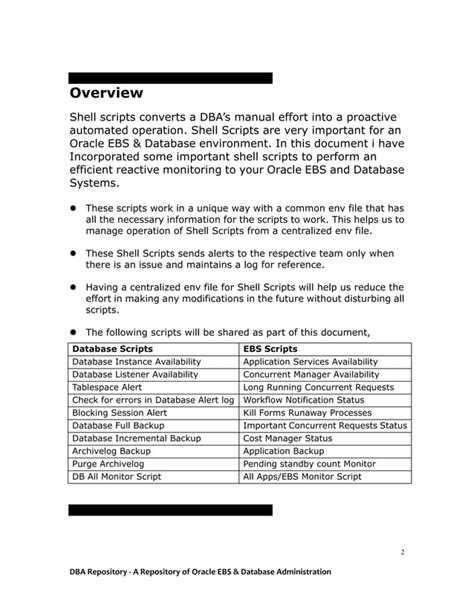Shell Scripts For Oracle Database And E Business Suitepdf