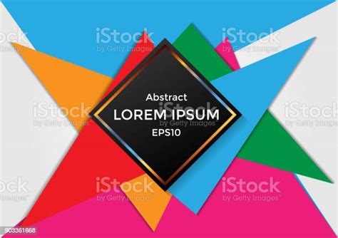 추상적인 벡터 배경입니다 다 색된 모양입니다 현대 평면 소재 구성입니다 기하학적 벡터 템플릿입니다 일러스트 벡터 디자인 3차원 형태에 대한 스톡 벡터 아트 및 기타 이미지