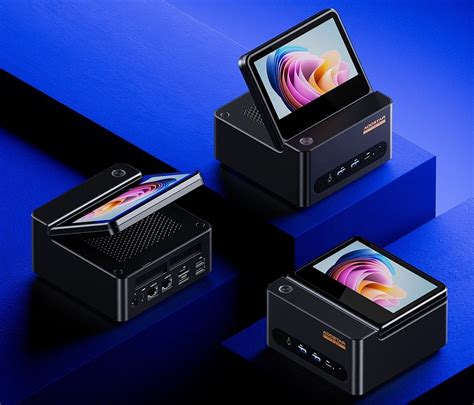 Aoostar G Flip Mini Pc Now Available With Intel Or Amd Inside Mini Pc With A Flip Up Display