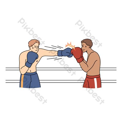 권투 선수 권투 선수 싸움 제곱 링에서 경쟁 일러스트 Png Eps 무료 다운로드 Pikbest