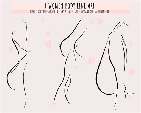 Sexy Women Outline SVG Erotic Woman Outline Silhouette Line Body Art Woman Minimalist Art
