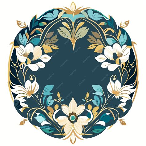 Premium Vector Surreal Garden Border Handdrawn Floral Frame For Imaginative Minds