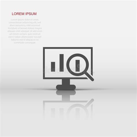 Website Analytics Icon In Flat Style Seo Data Vector Illustration On White Isolated Background