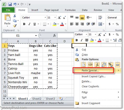 How To Convert Excel 2010 Rows Into Columns And Back