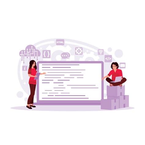 woman hand coding html and programming royalty free vector