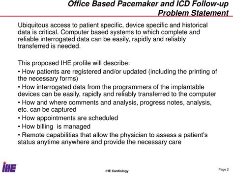 Ppt Ihe Cardiology Office Based Pacemaker And Icd Follow Up