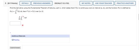 Solved Find The Derivative Using The Fundamental Theorem Of Chegg Com