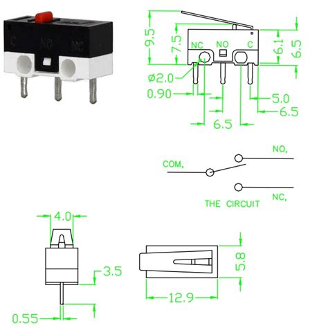 Mini 3pin Mouse Micro Switch Wire Or Wireless 1a Micro Switches Without Level Buy Mouse