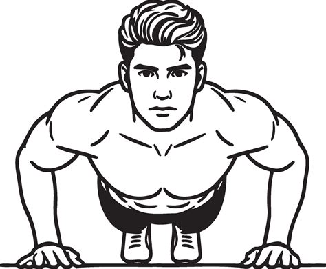 Man Do Pushups 40813371 Vector Art At Vecteezy