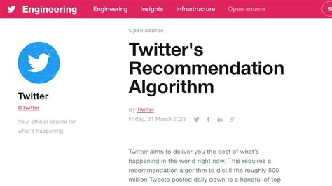 Twitters Recommendation Algorithm Youtube