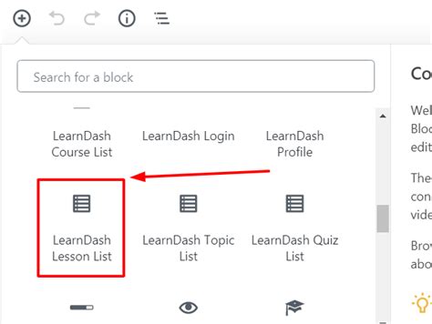 how do i get the lessons to show up with the course in learndash