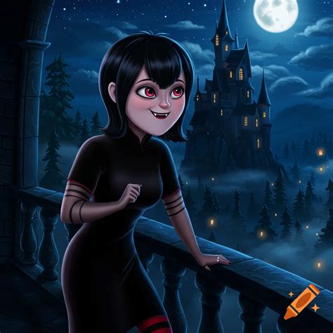 A Cute Pixar Style Cartoon Vampire Bat Hangs Upside Down From A Castle Balcony At Dusk Created