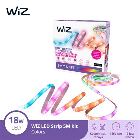 Promo Wiz Lampu Smart Led Strip M Starter Kit Wifi Rgbic Adaptor Lampu Hias Tv Jakarta