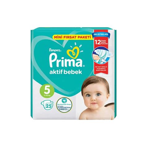 پوشک نوزاد پریما سایز5 Aktif Bebek بسته 25 عددی Prima فروشگاه آنلاین