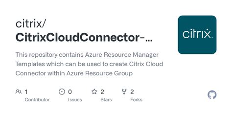 GitHub Citrix CitrixCloudConnector Deployment Arm Templates This Repository Contains Azure