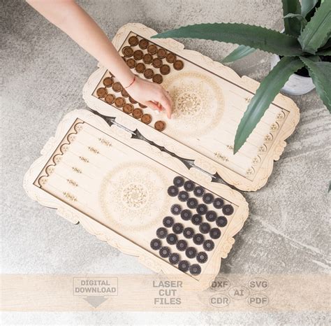 Backgammon Board Svg Backgammon Board Laser Cut Backgammon Board