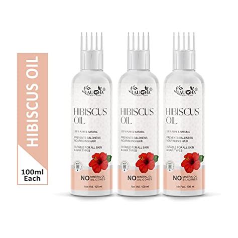 Laugha Hibiscus Hair Oil With Comb Applicator For Hair Growth For