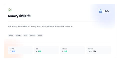 掌握 numpy 索引：释放数组操作的力量 labex